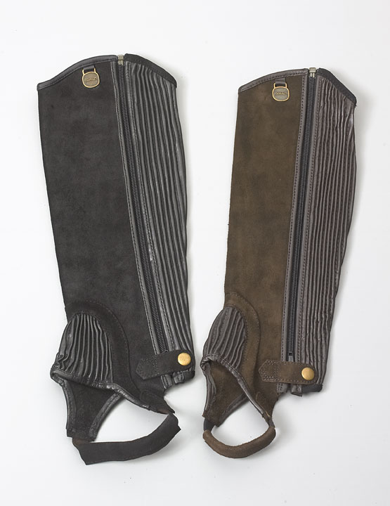 ERS Ribbed Suede Leather Half Chaps