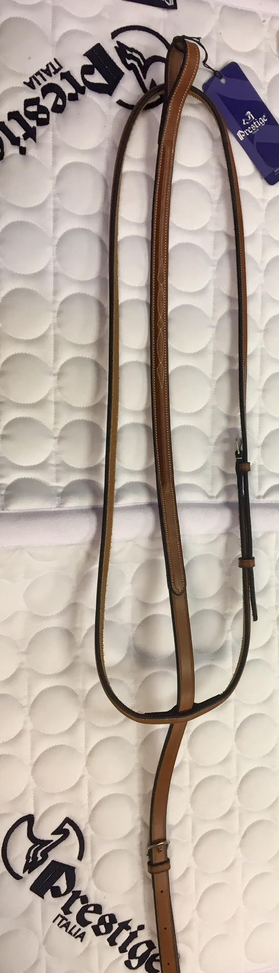 SALE! Prestige Raised Fancy Stitched Standing Martingale FULL Cognac